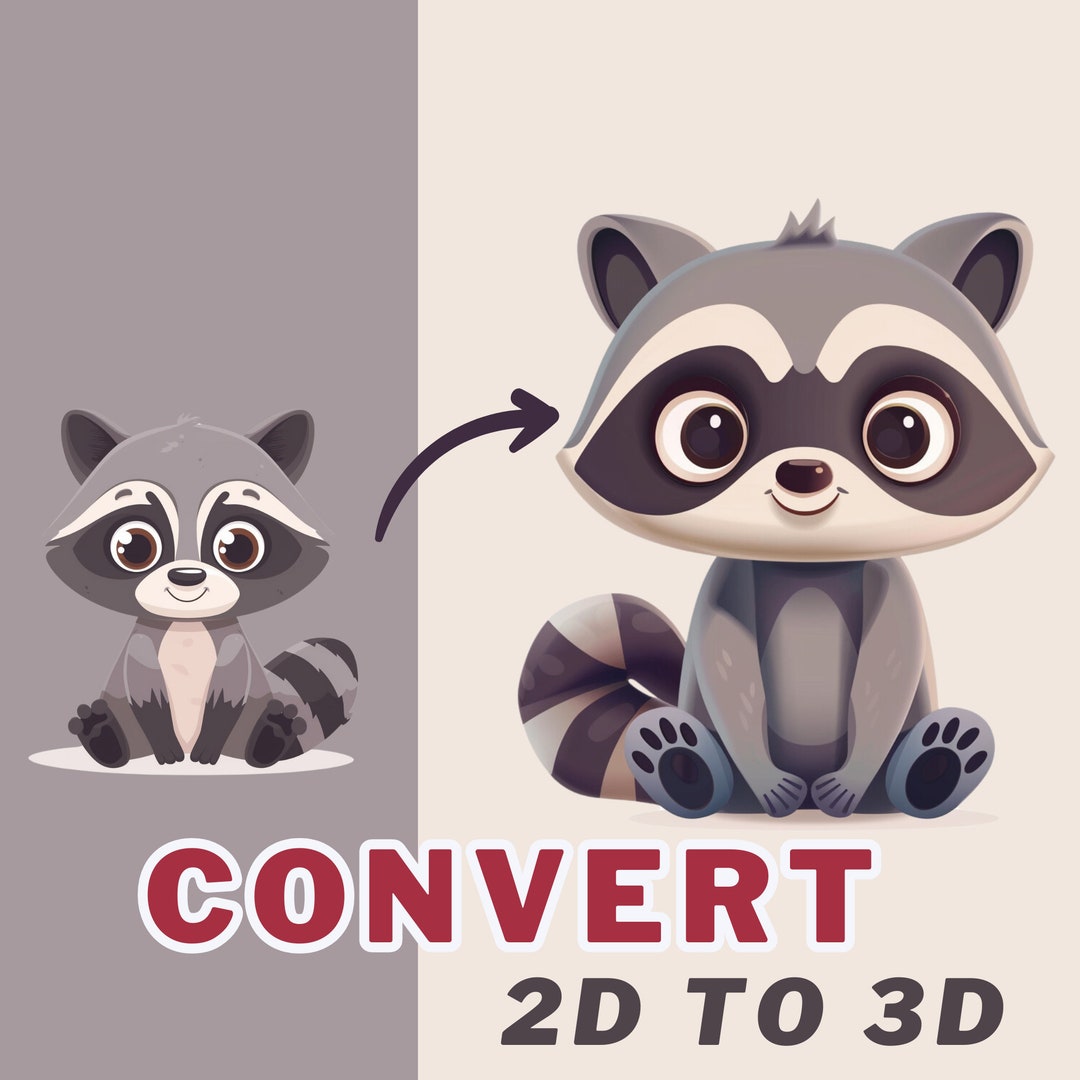 CUSTOM 2D to 3D, 3D Modeling Service, Cute, 3D Art, 3D Model Commission ...