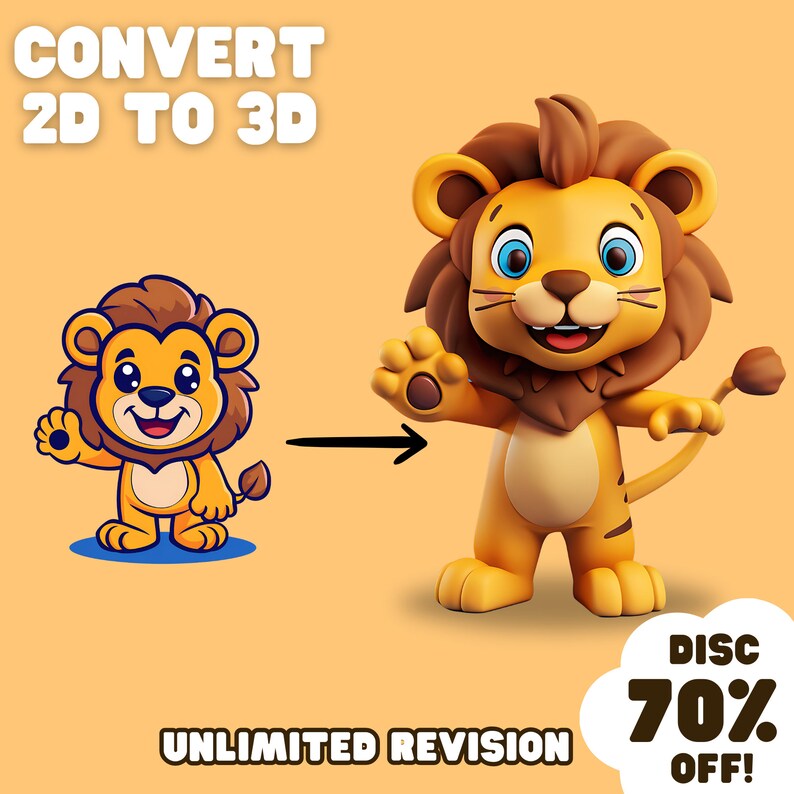 CUSTOM 2D to 3D, 3D Modeling Service, 3D Art, 3D Model Commission, 3D Design Service, 2D to 3D ...