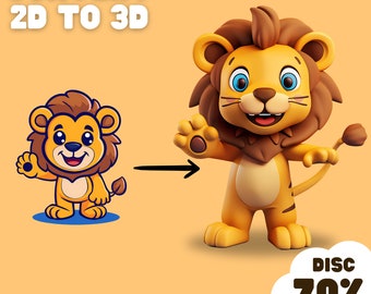 CUSTOM 2D to 3D, 3D Modeling Service, 3D Art, 3D Model Commission, 3D Design Service, 2D to 3D ...