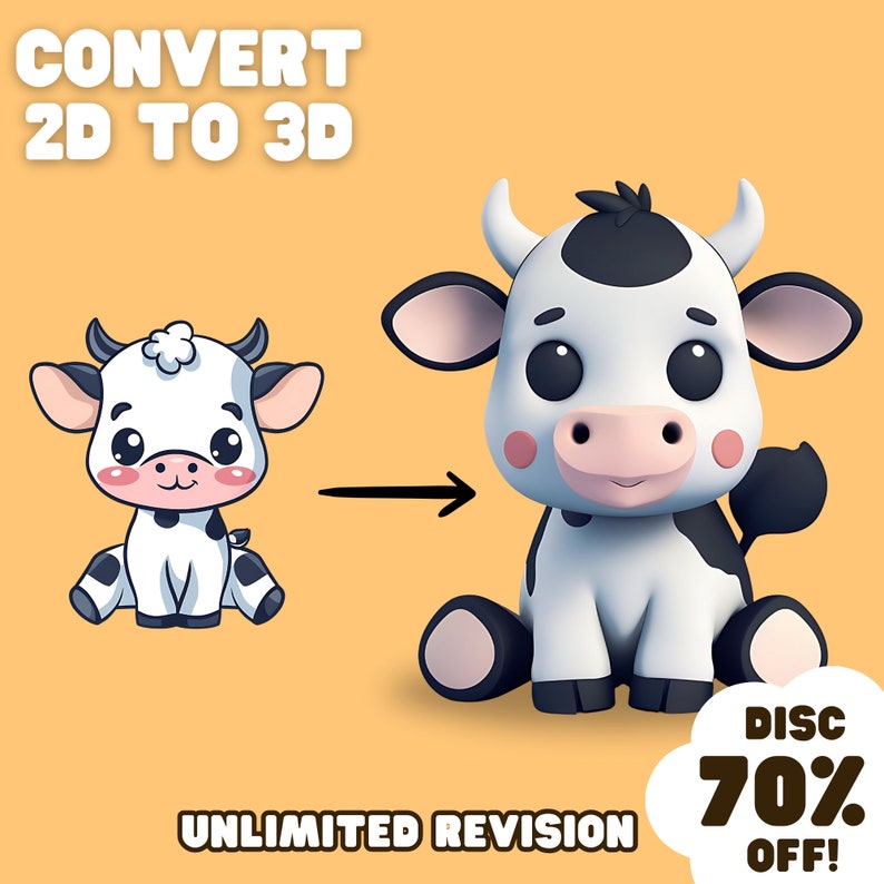 CUSTOM 2D to 3D, 3D Modeling Service, 3D Art, 3D Model Commission, 3D ...