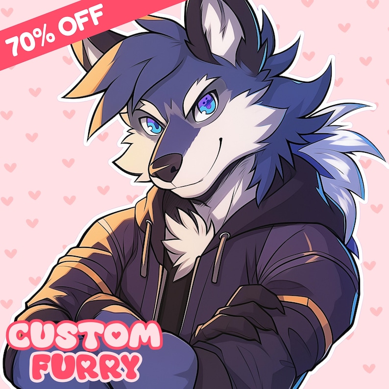 Custom Anime Furry Art Commission | PFP, Headshot, Fursona, Anthro ...
