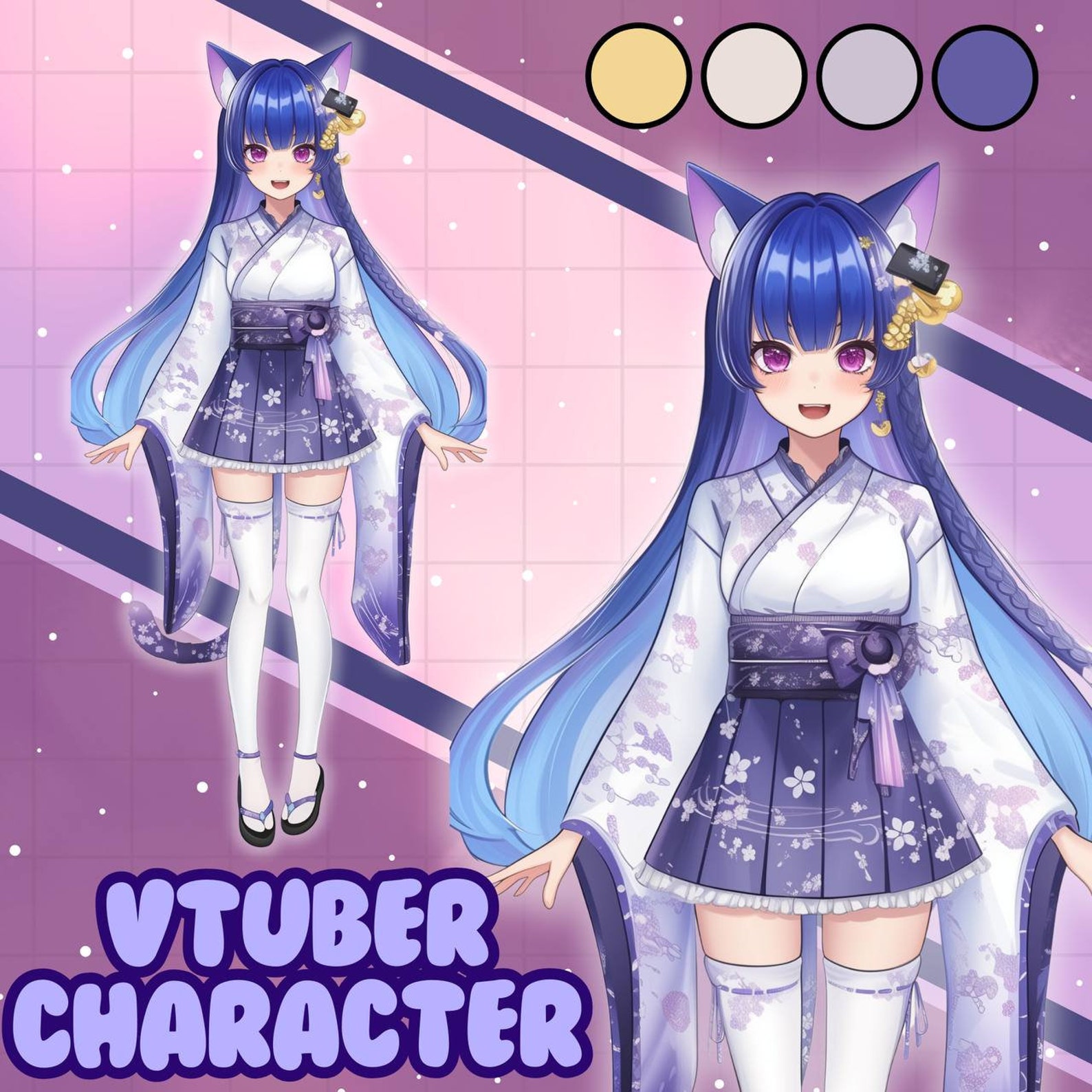 CUSTOM LIVE2D VTUBER MODEL Vtuber Commission Vtuber Design Vtuber Assets Pngtuber Live2d ...