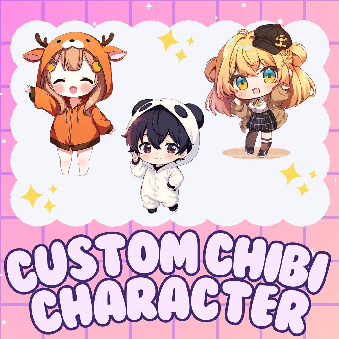 CUSTOM CHIBI ANIME Custom Chibi Commission, Chibi Pets, Chibi Fanart ...