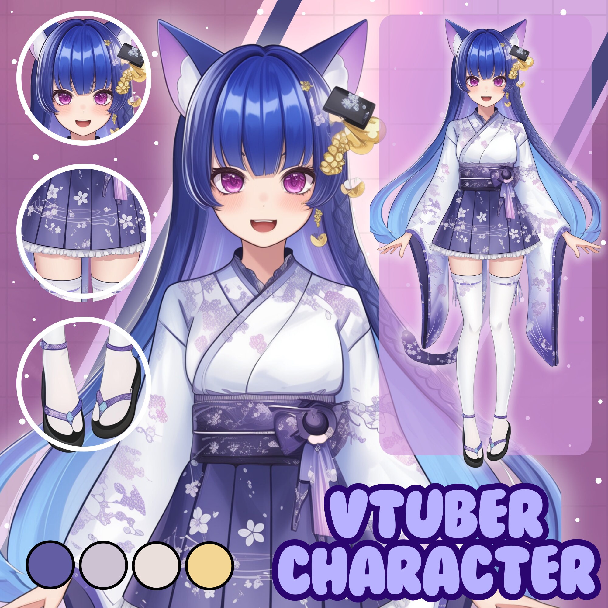 Modelo Vtuber personalizado para uso comercial / Live2D Vtuber ...