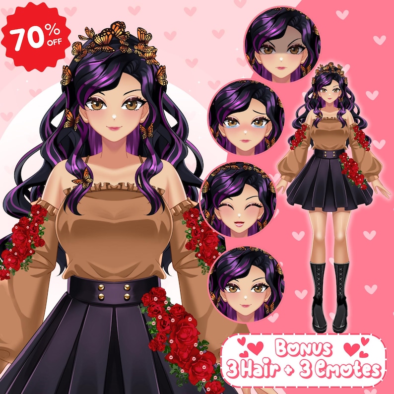 CUSTOM LIVE2D VTUBER MODEL Commission | Anime Vtuber Avatar for ...