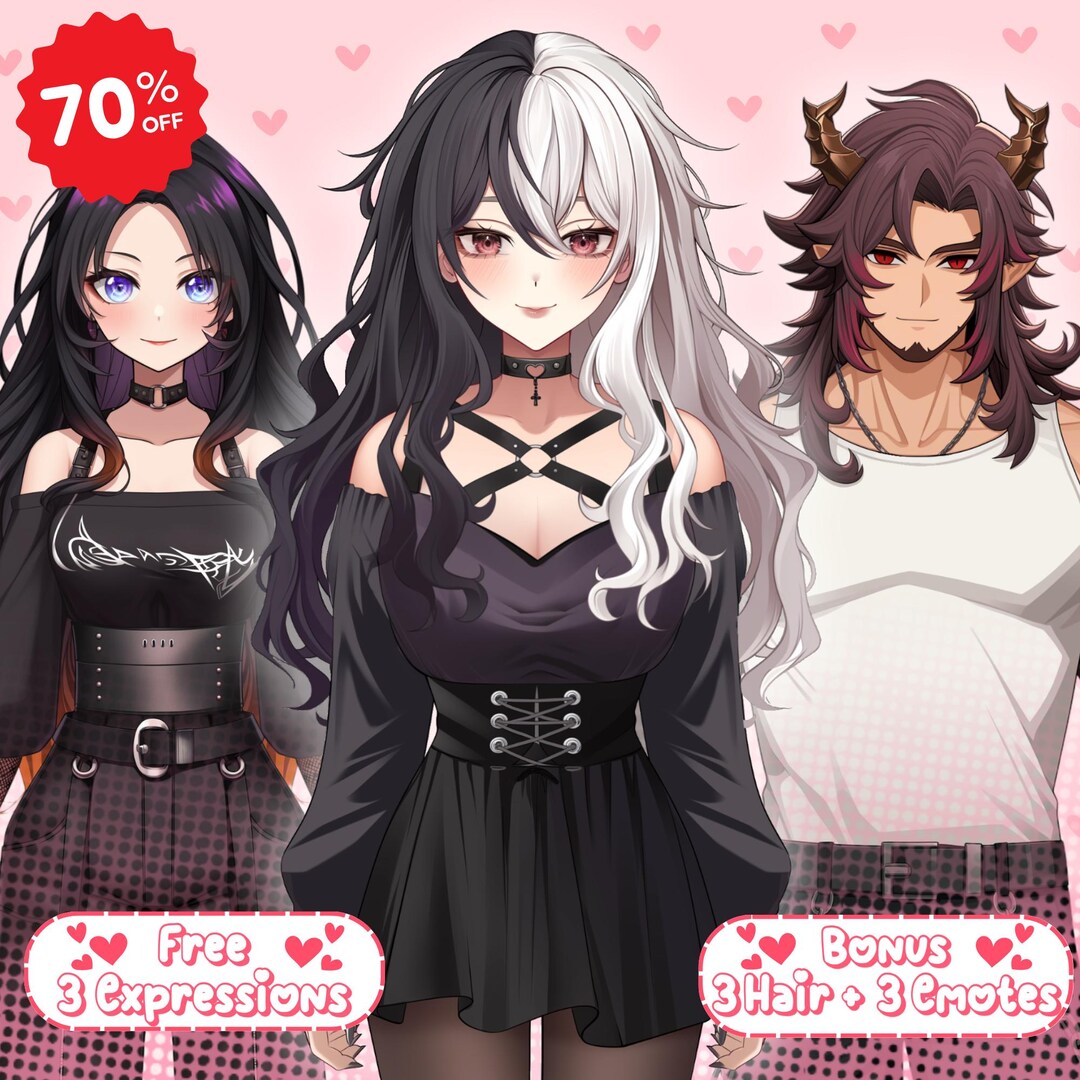 CUSTOM LIVE2D VTUBER MODEL Commission | Anime Vtuber Avatar for ...