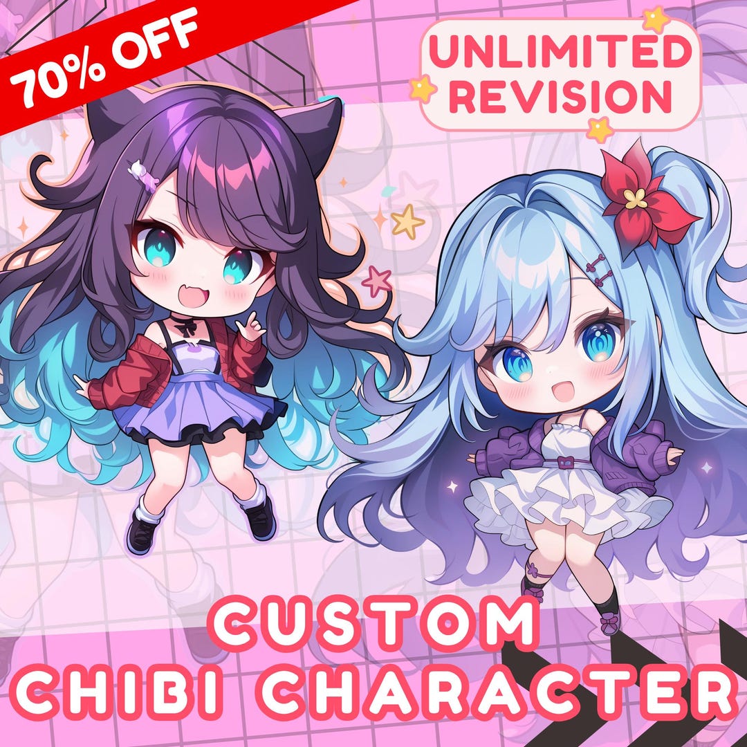 Custom Chibi Commission Cute Chibi Pets & Fanart, Kawaii Emotes ...