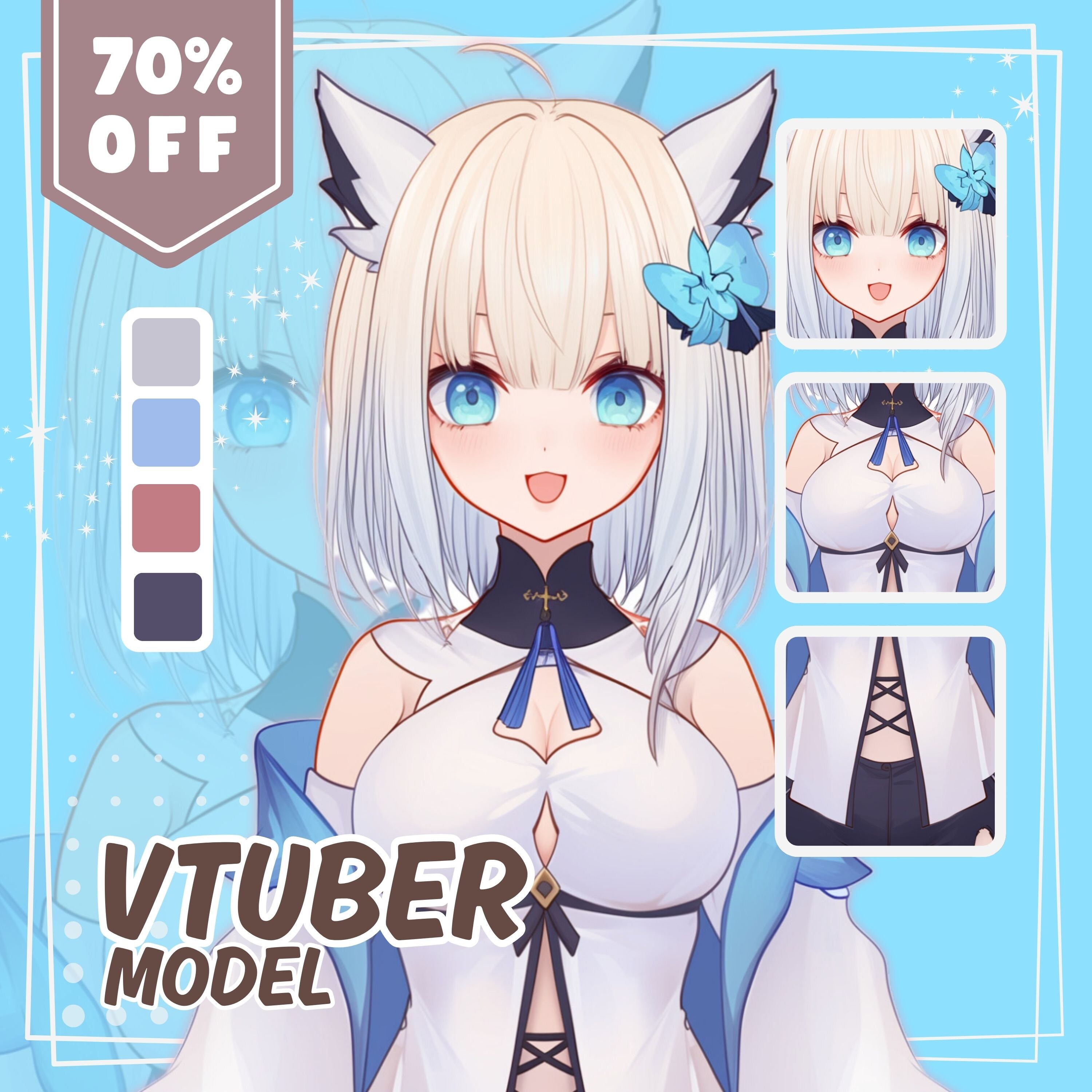 Custom Vtuber Live2d Model Commission virtual Youtuber Modelvtuber Design / Rigging / Fan Art ...