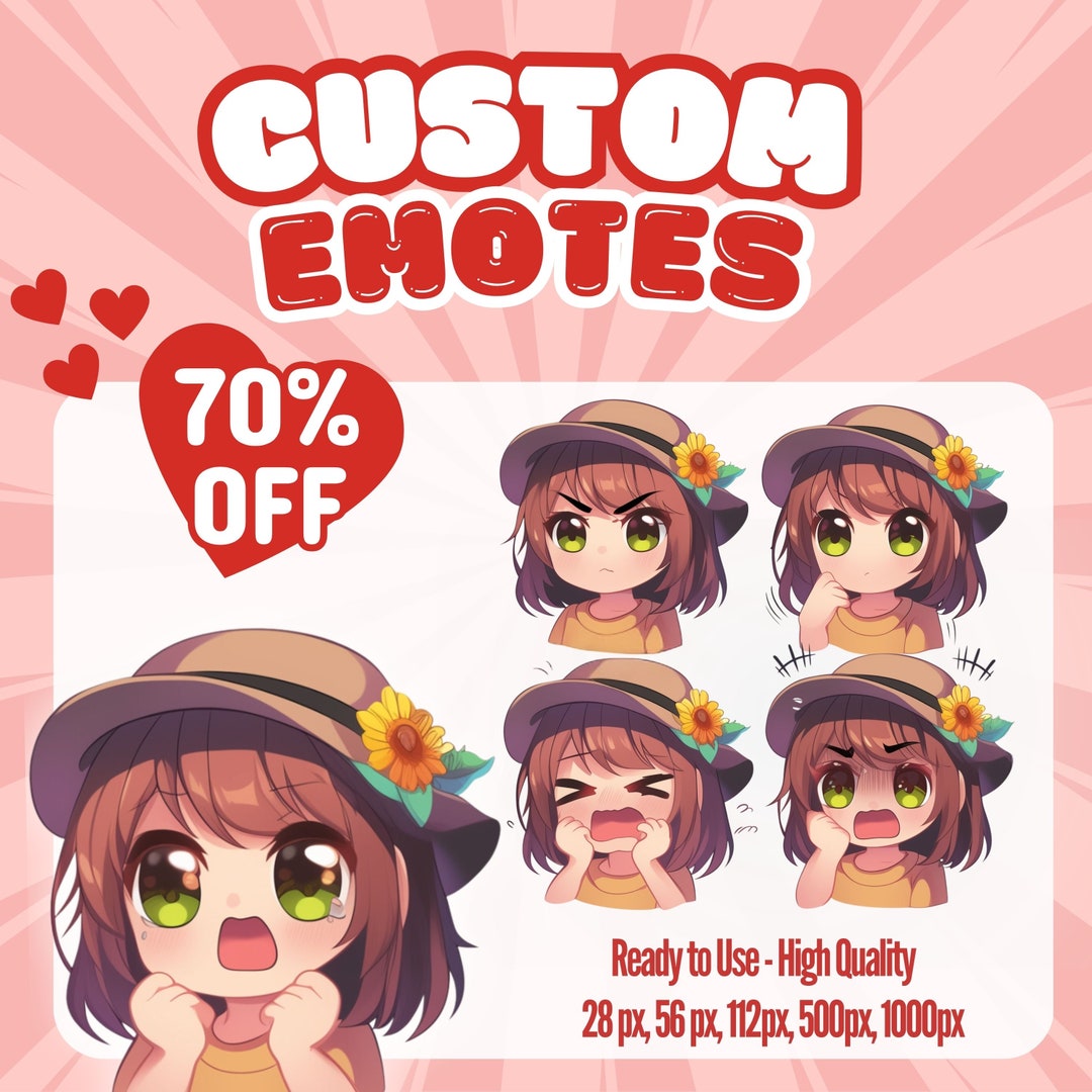 Custom Emotes Chibi, Twitch Emotes Pack, Discord Emotes Pack, Emotes ...