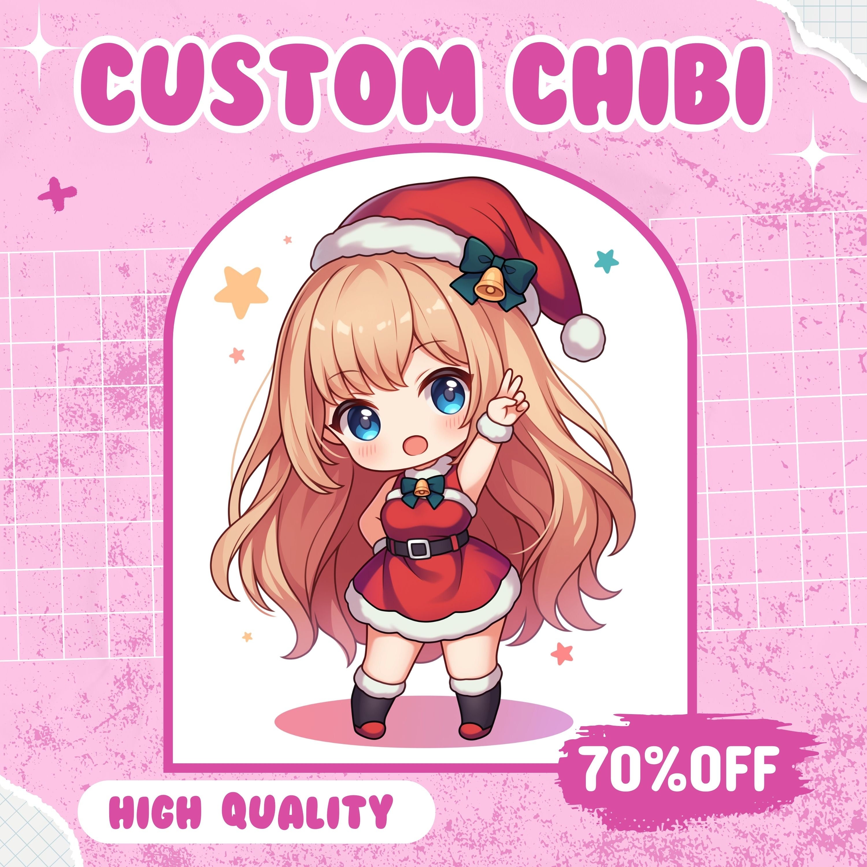 CUSTOM CHIBI ANIME | Chibi Character, Custom Chibi Commission, Original ...