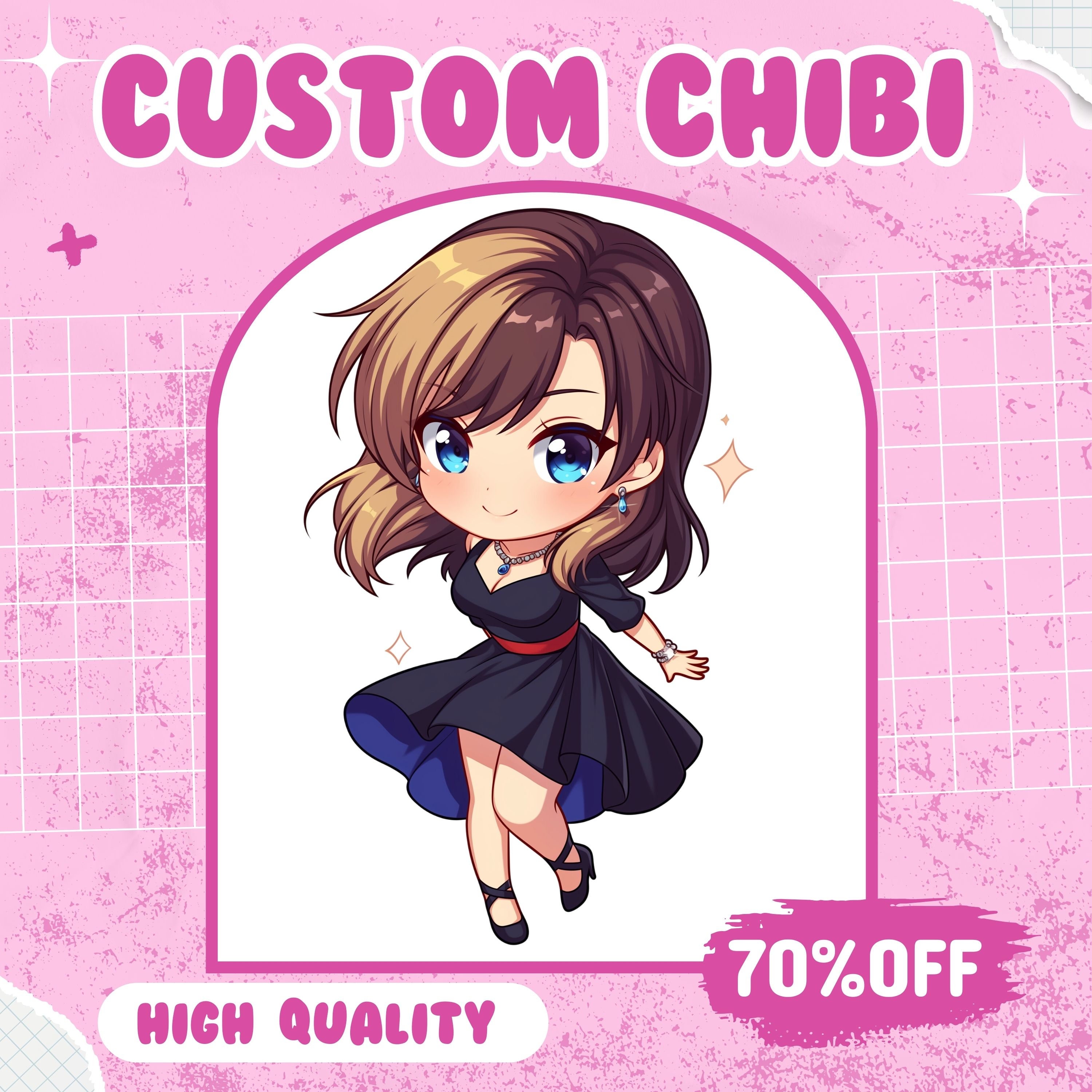 CUSTOM CHIBI ANIME | Chibi Character, Custom Chibi Commission, Original ...