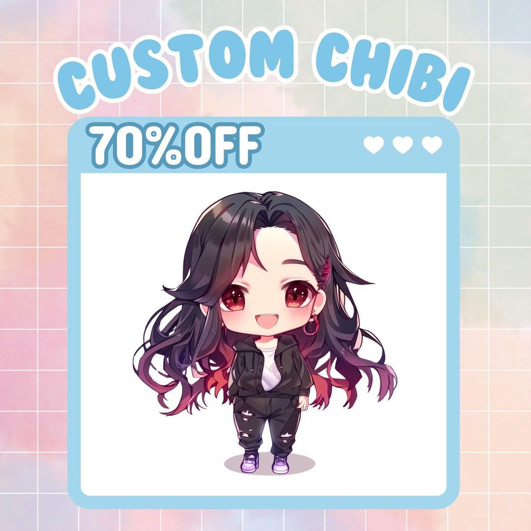 CUSTOM CHIBI ANIME Chibi Character, Custom Chibi Commission, Original ...