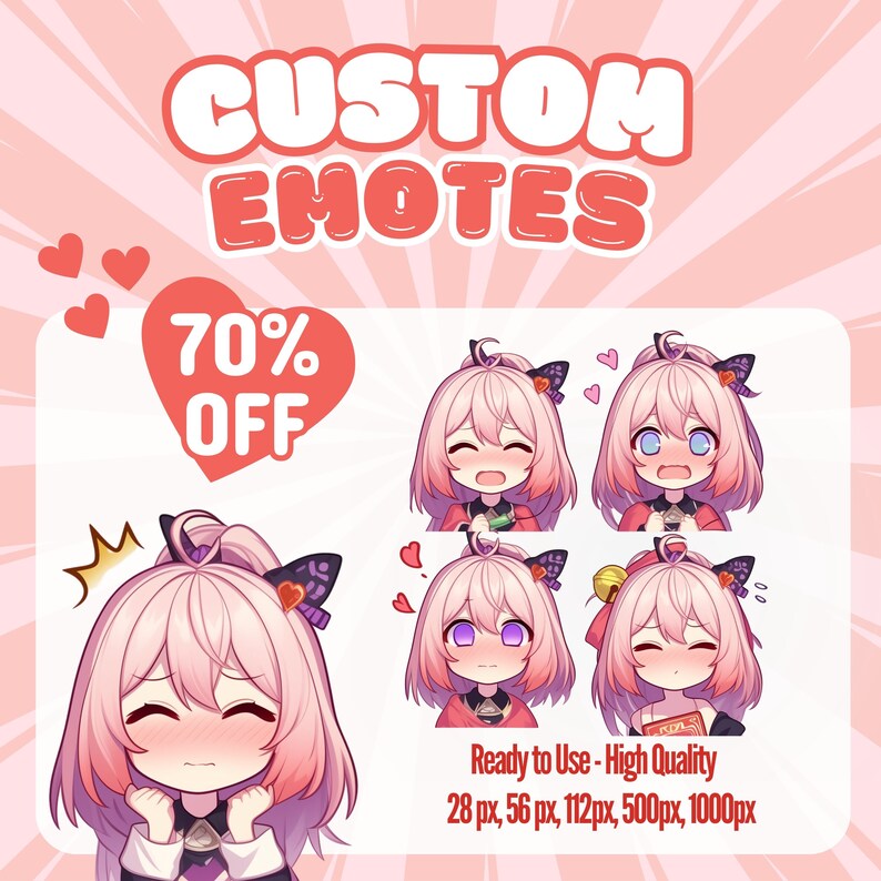 Custom Emotes Chibi, Twitch Emotes Pack, Discord Emotes Pack, Emotes ...
