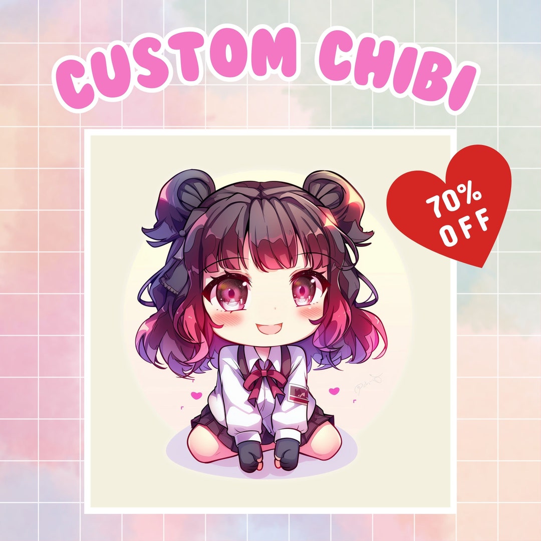 CUSTOM CHIBI ANIME Chibi Character, Custom Chibi Commission, Original ...