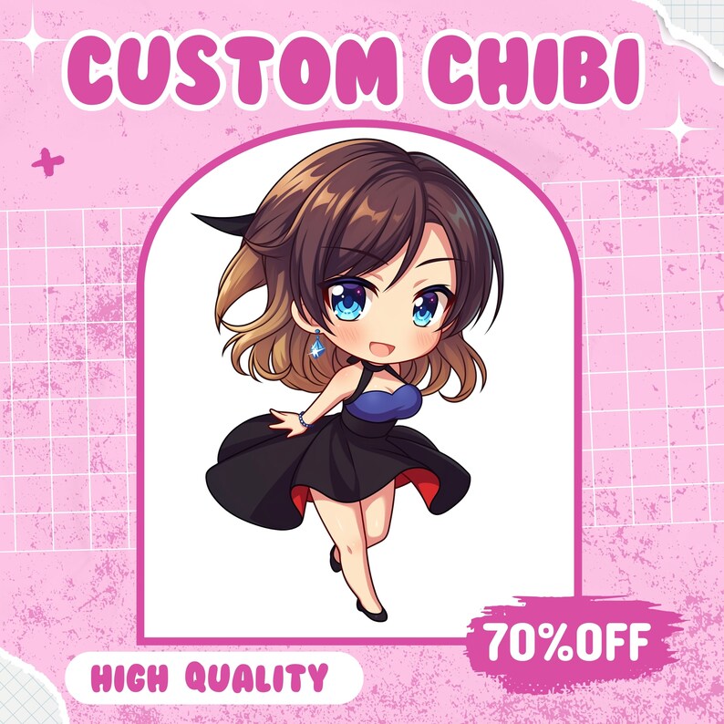 CUSTOM CHIBI ANIME | Chibi Character, Custom Chibi Commission, Original ...