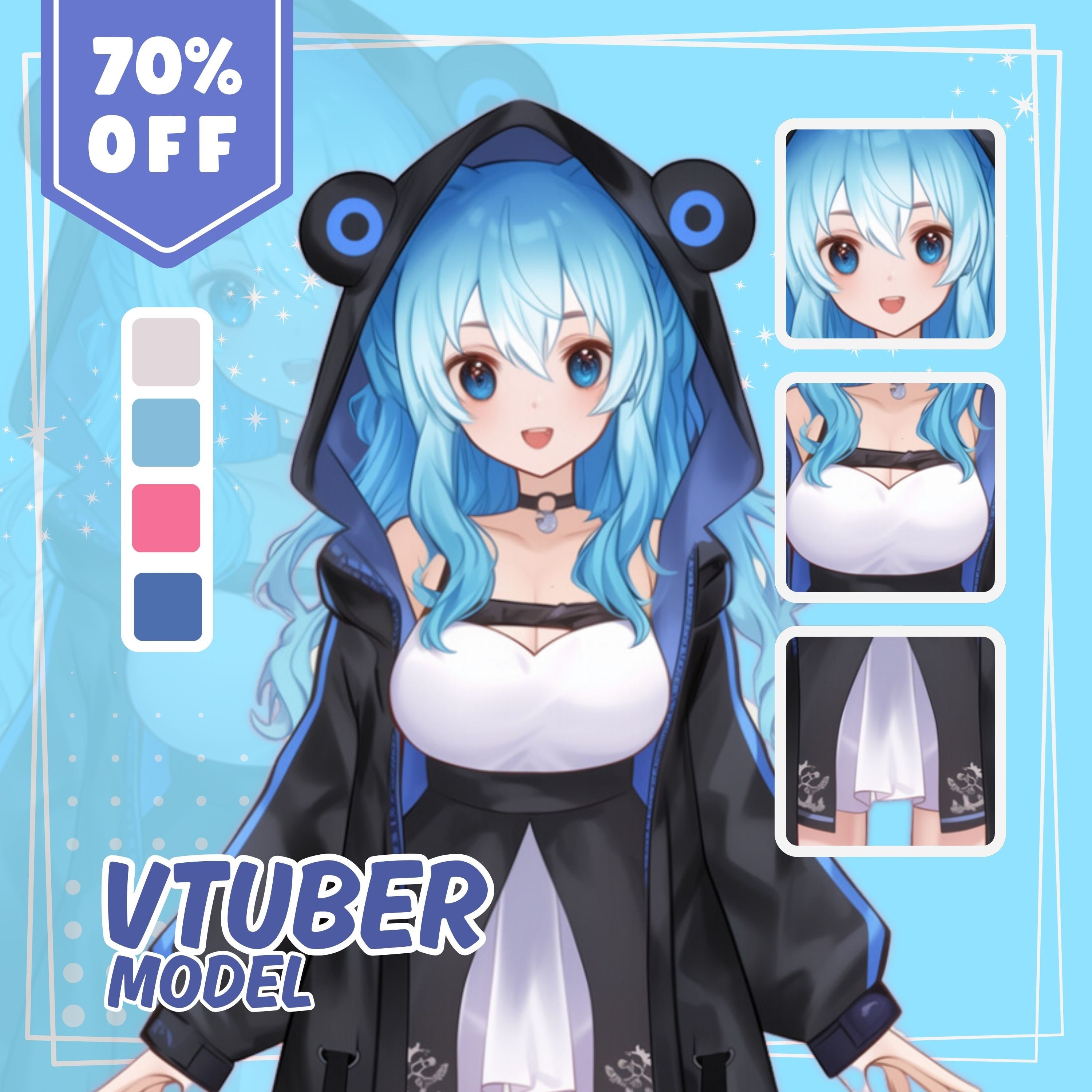 CUSTOM LIVE2D VTUBER MODEL Vtuber Model, Vtuber, Custom Vtuber Model ...