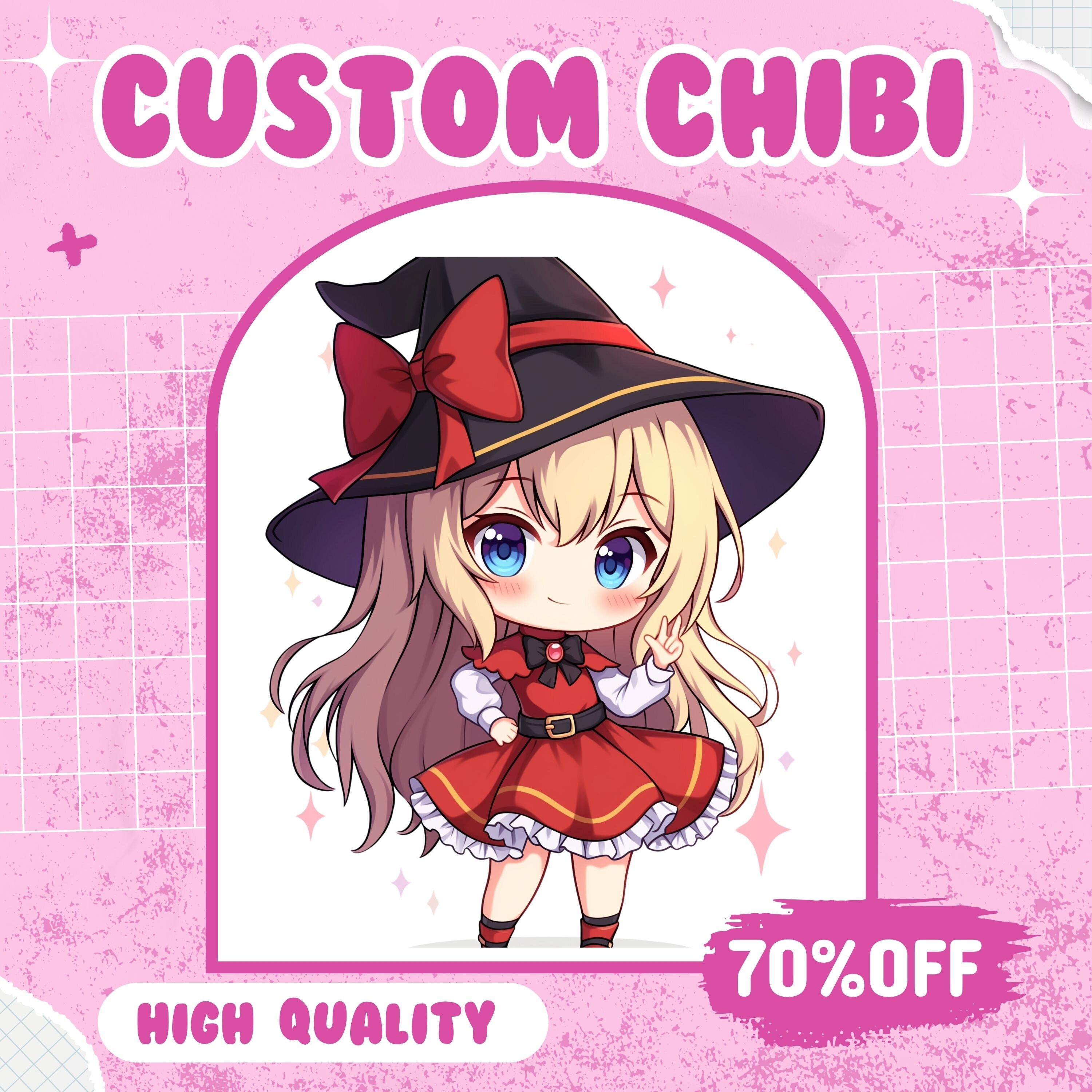 CUSTOM CHIBI ANIME | Chibi Character, Custom Chibi Commission, Original ...