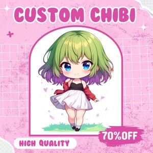CUSTOM CHIBI ANIME | Chibi Character, Custom Chibi Commission, Original ...