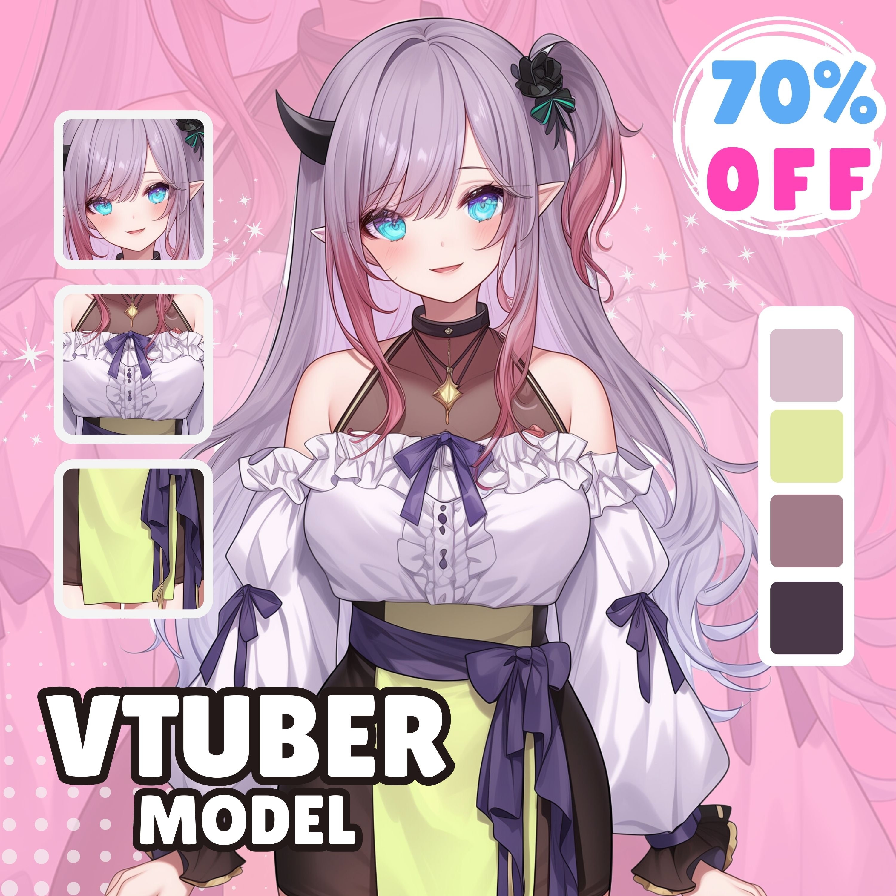 Custom Vtuber Model for Commercial Use| Vtuber Commission | Vtuber ...