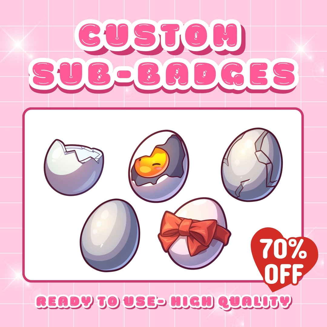 Custom Badges and Sub Badges From Your Vtuber, Animal, Pet, Anime ...
