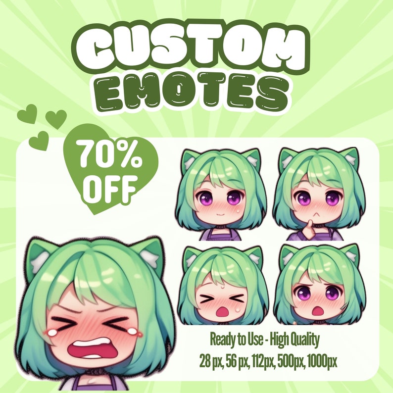 Custom Emotes Chibi, Twitch Emotes Pack, Discord Emotes Pack, Emotes ...