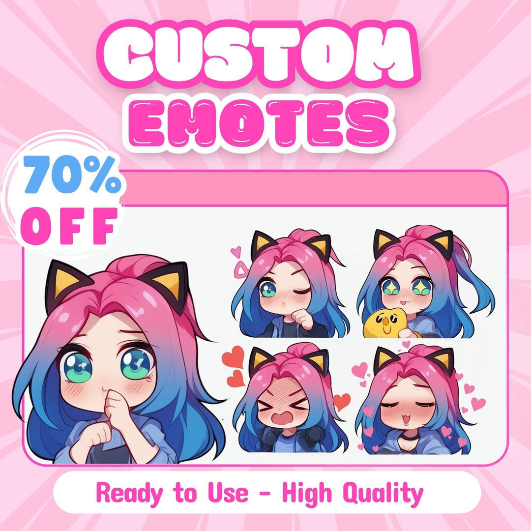 Custom Twitch Emotes, Animated Emotes, Vtuber Emotes, Kick Emotes, Sub ...