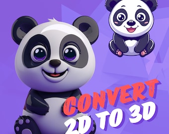 CUSTOM 2D to 3D, 3D Modeling Service, 3D Art, 3D Model Commission, 3D Design Service, 2D to 3D ...