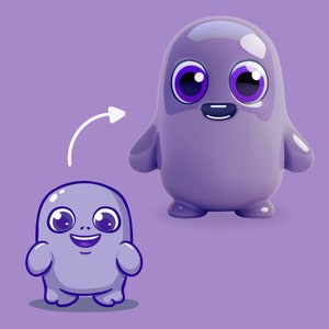 CUSTOM 2D to 3D, 3D Modeling Service, Cute, 3D Art, 3D Model Commission ...