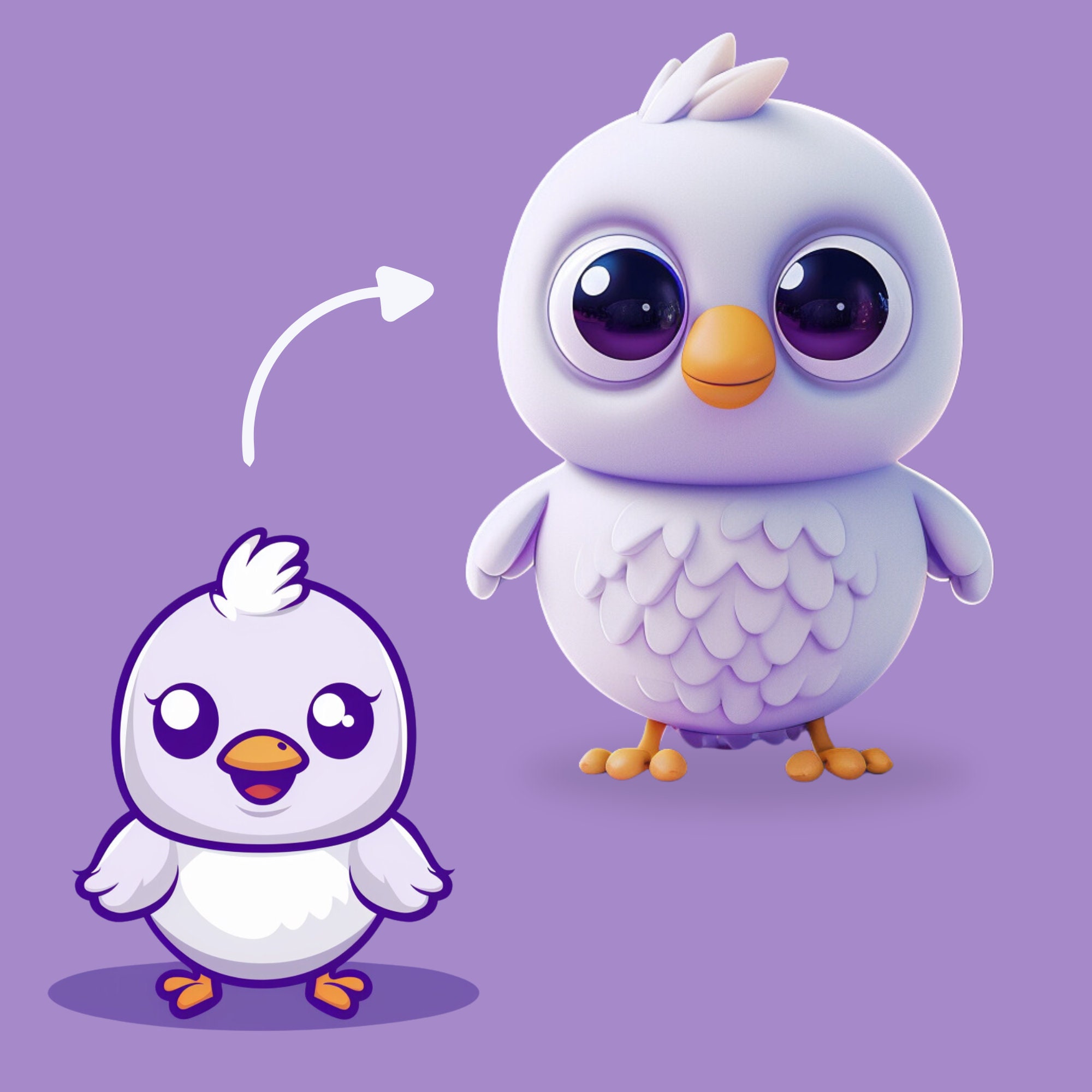 CUSTOM 2D to 3D, 3D Modeling Service, Cute, 3D Art, 3D Model Commission ...