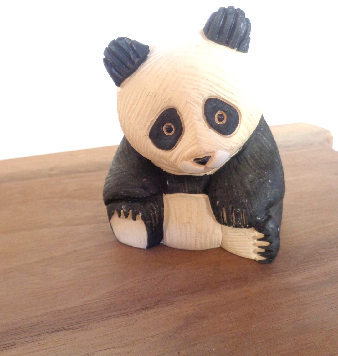 Vintage Artesania Rinconada Panda Bear - Etsy