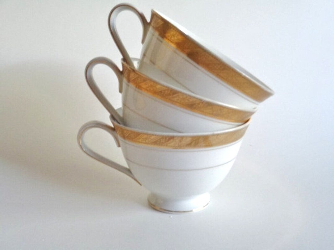 Set of 3 Sango Imperial Deluxe Cups in CLEOPATRA Gold Trim - Etsy