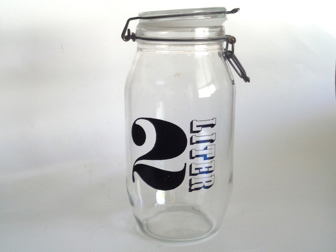 Vintage Triomphe Clear Glass 2 Liter Jar Made in France - Etsy