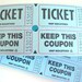 Blue Two Part Raffle Tickets 30 Tickets - Etsy