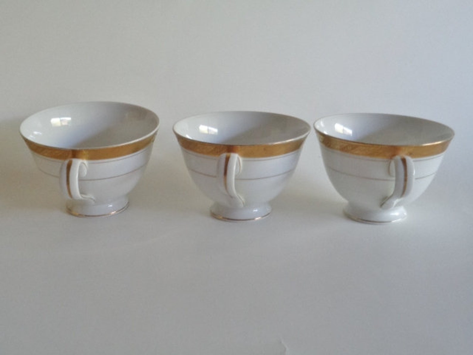 Set of 3 Sango Imperial Deluxe Cups in CLEOPATRA Gold Trim | Etsy