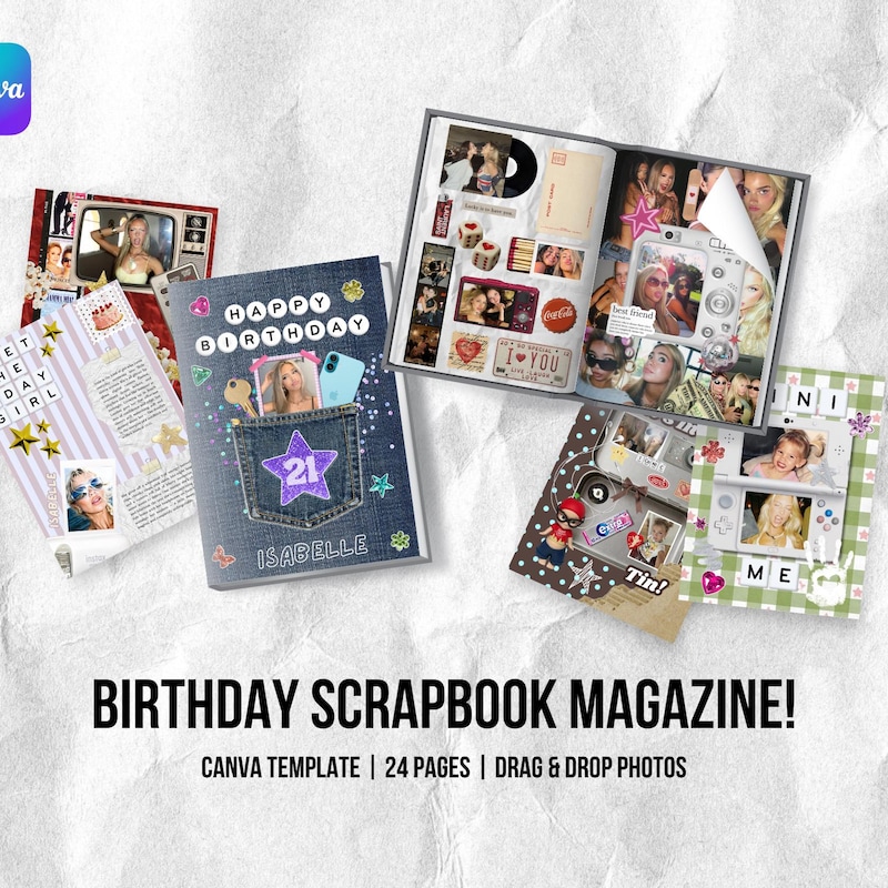 Birthday Scrapbook - Etsy