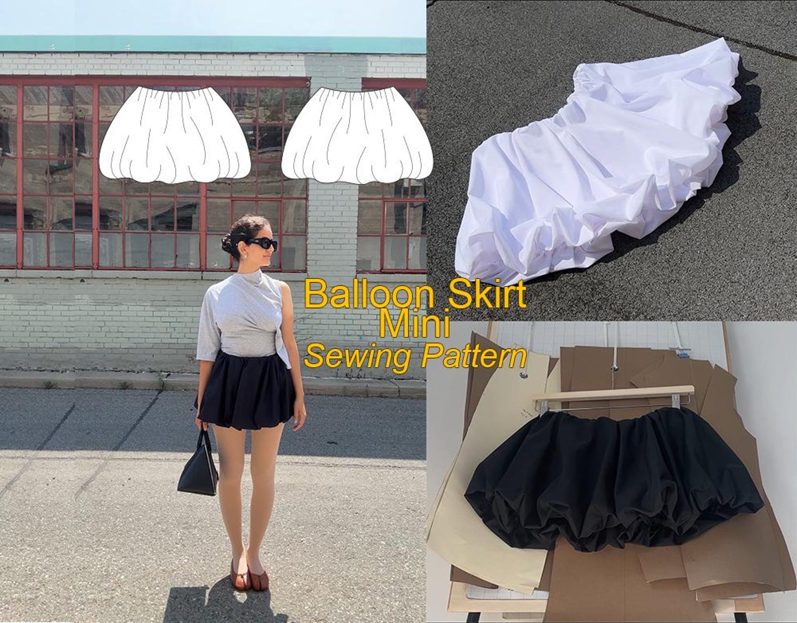 Balloon Skirt / Bubble Skirt Sewing Pattern - Etsy