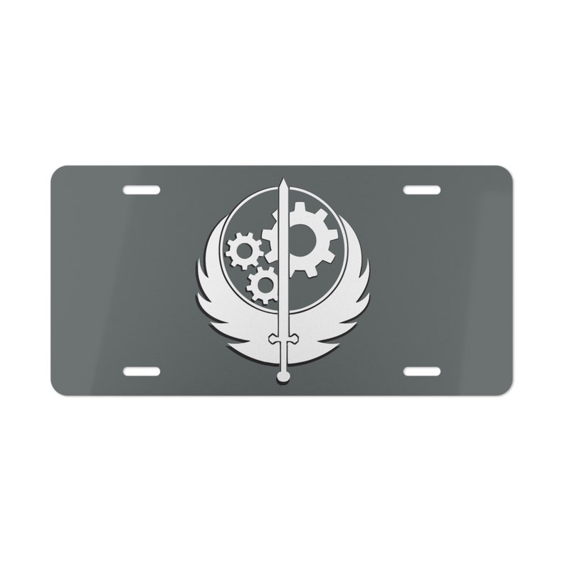 Brotherhood of Steel Fallout Vanity Plate Fallout 4 Gifts Fallout New ...