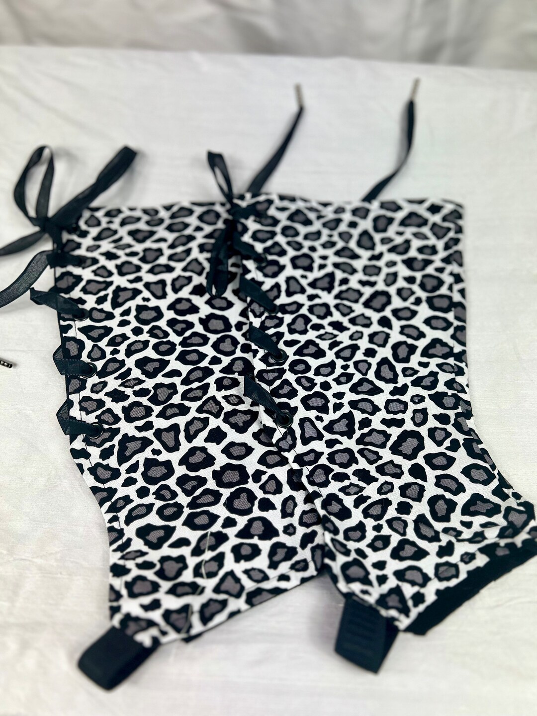 Snow Leopard Print Lace up Spats - Etsy