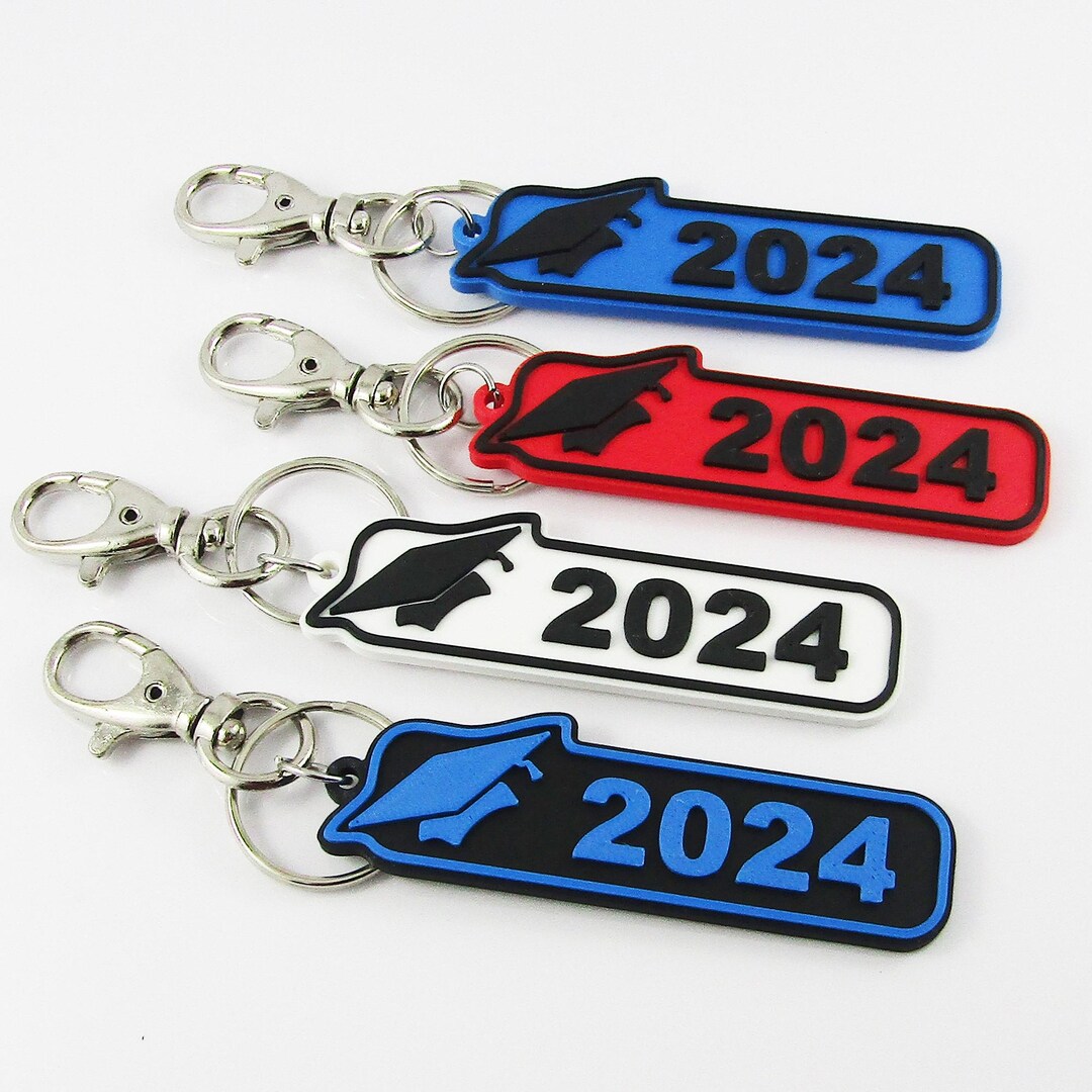 Class of 2024 Graduation Cap & Scroll Charm Keychain Bag Tag 125mm ...
