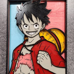 3-D Layered Monkey D. Luffy Wooden Wall Art - Etsy