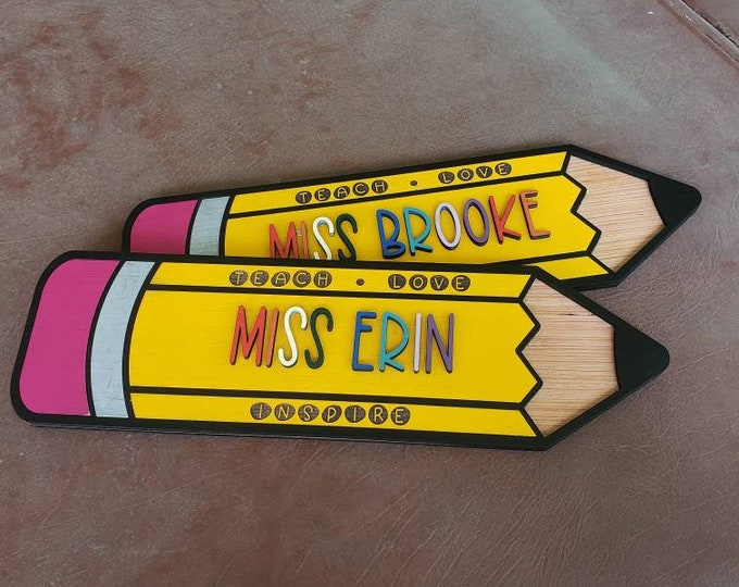 Personalized Pencil Teacher Gift/ Educator Gift - Etsy