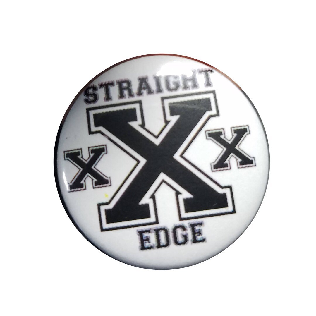 Straight Edge Xxx 1 Inch Button - Etsy