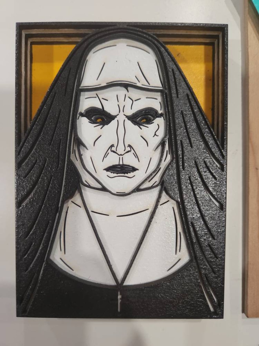 3-D Layered the Nun Wooden Wall Art - Etsy