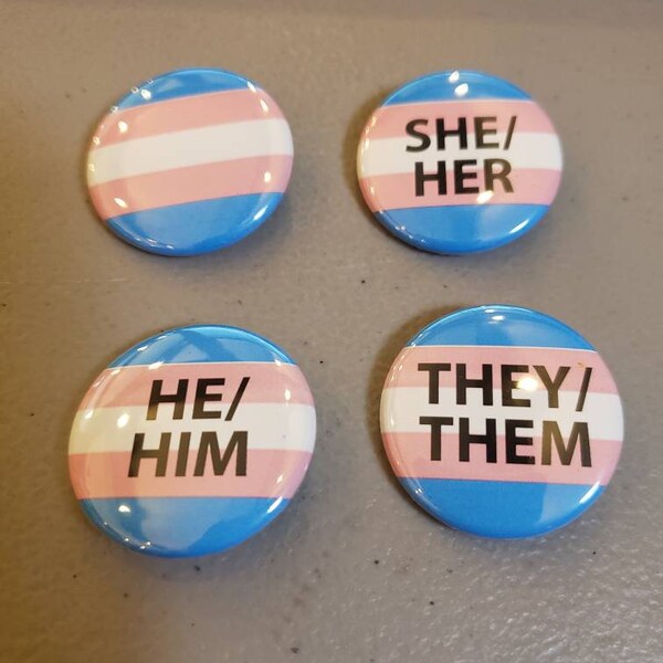 Trans Flag Button - Etsy