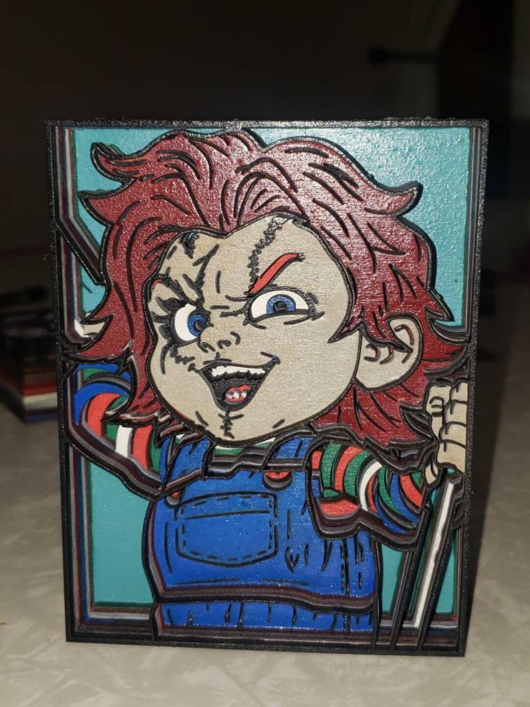 3-D Layered Chucky Wooden Wall Art - Etsy