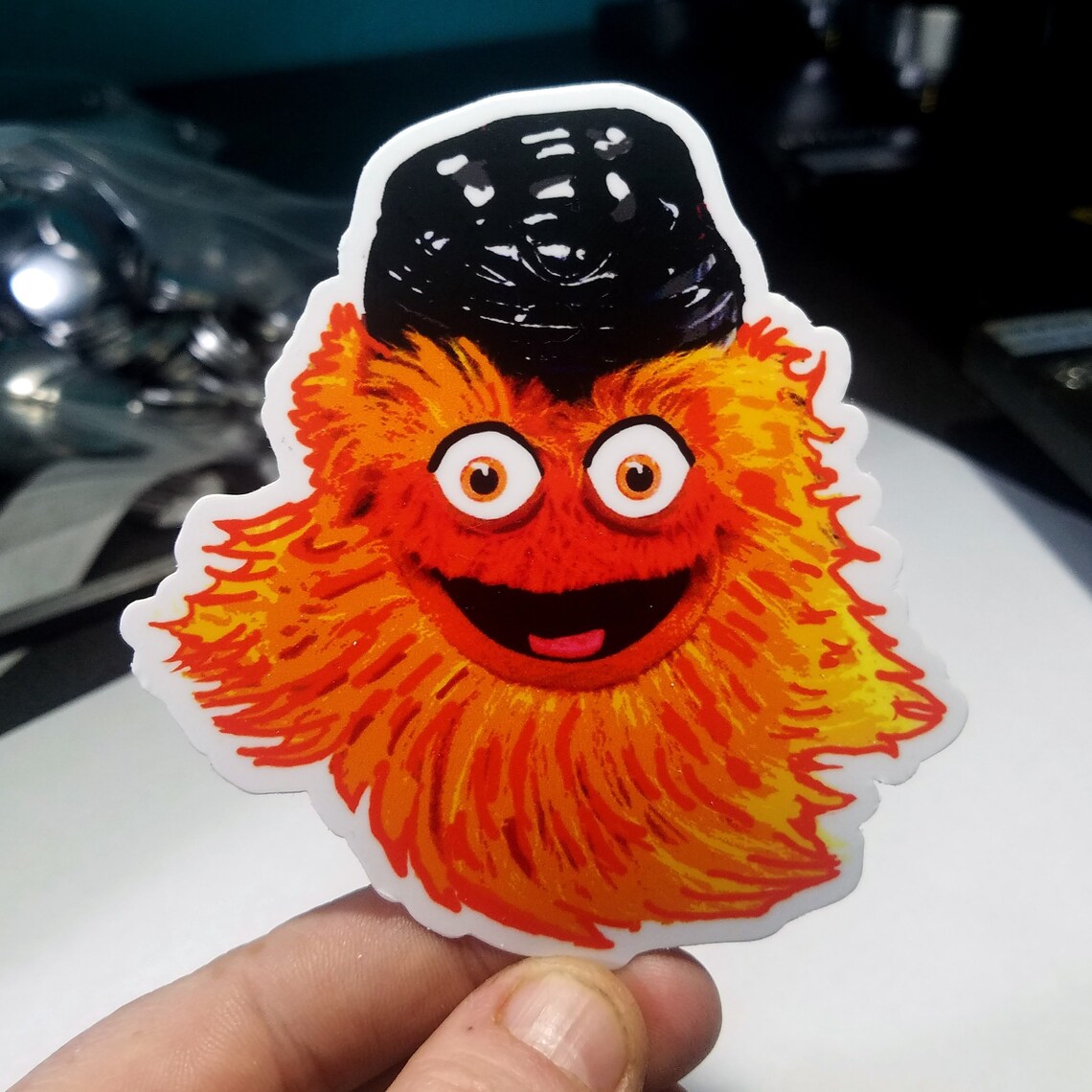 Gritty Vinyl Sticker - Etsy
