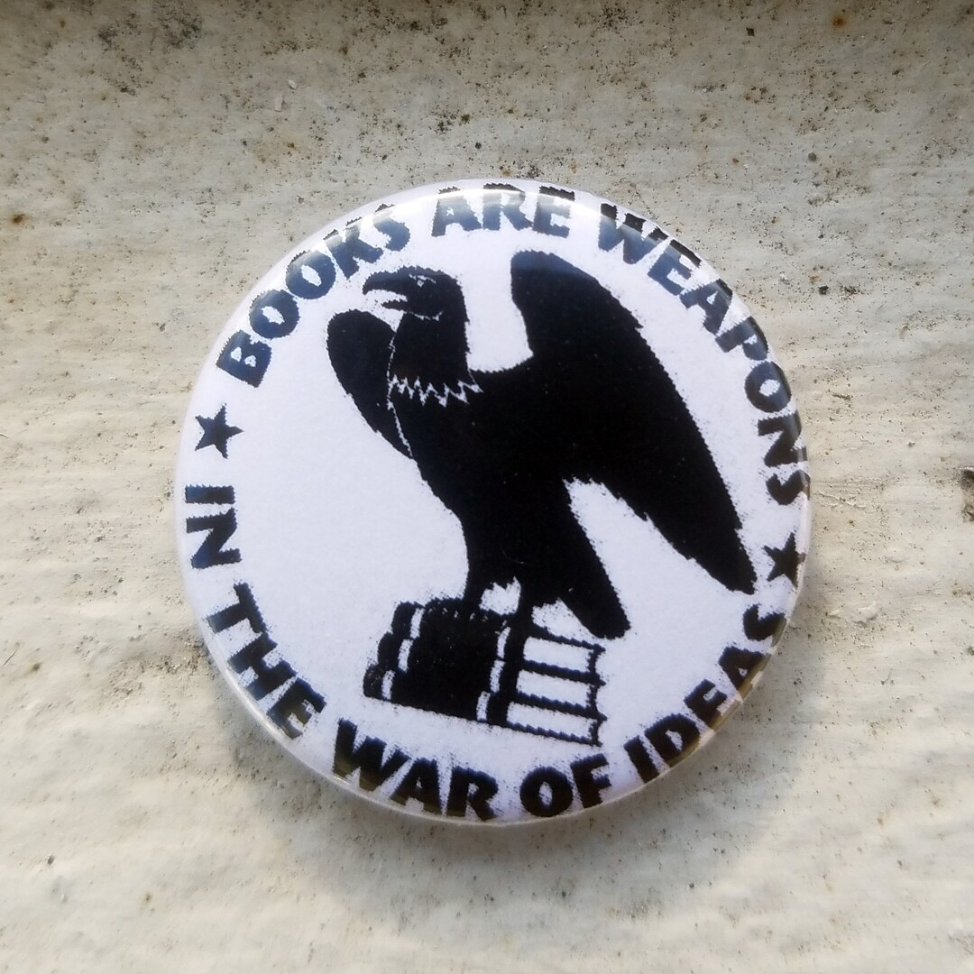 Books Are Weapons Eagle 1 Inch Button - Etsy