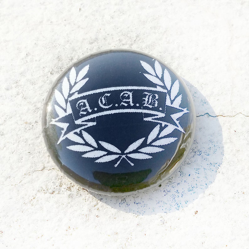ACAB Banner Wreath 1 Inch Button | Etsy