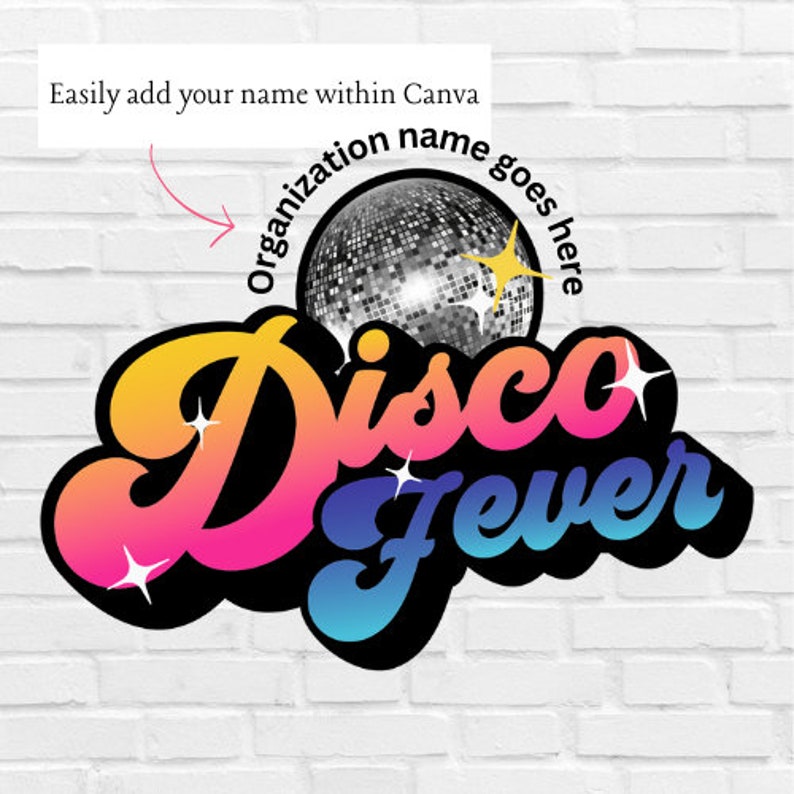 Groovy Disco Fever Logo - Fun 1970’s Styled Logo for Events, Functions ...