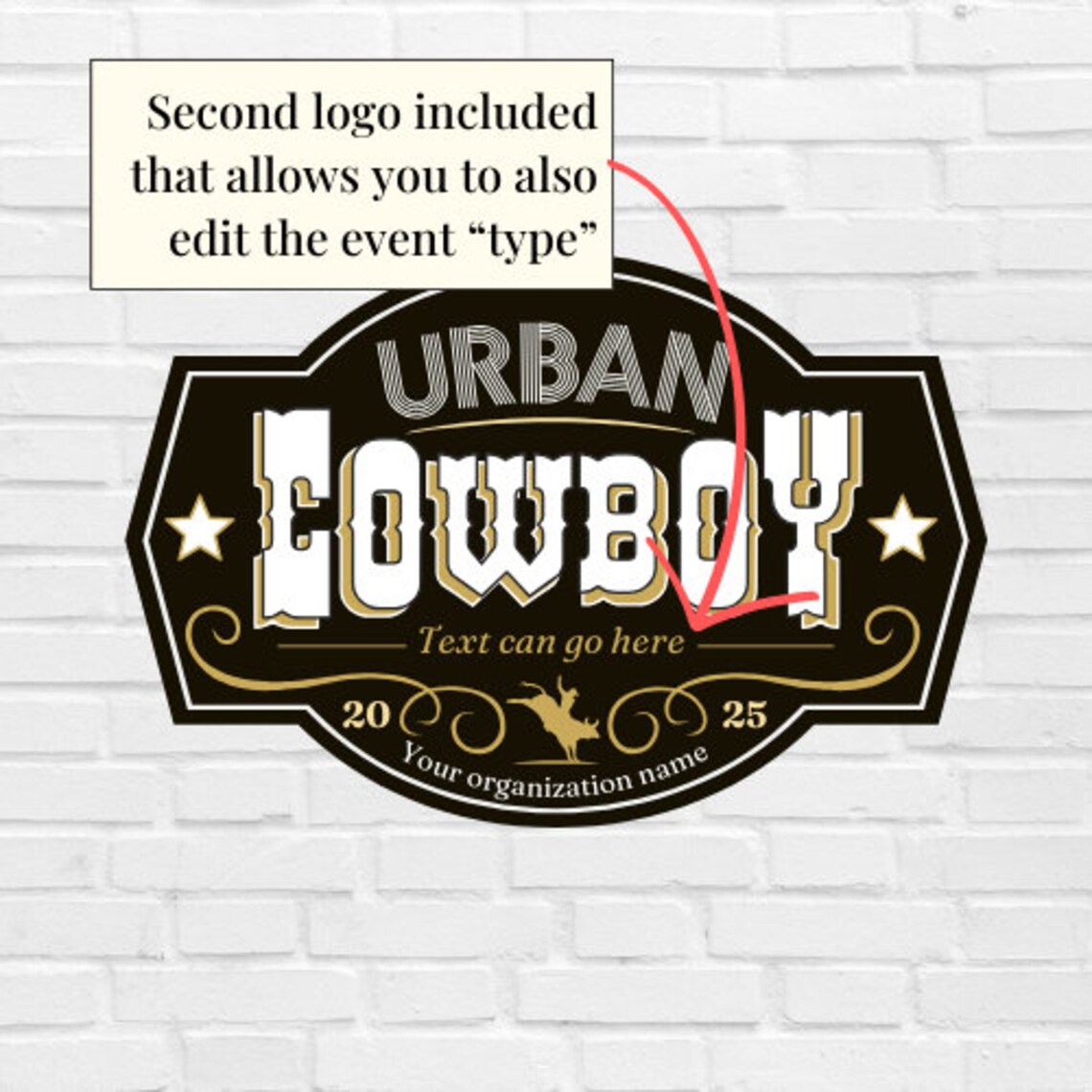 Editable Urban Cowboy Logo | Western Themed Auction, Gala, Party, or ...